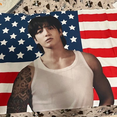 Enhypen Jay Beautiful Smile Flag Banner, Enhypen Jay American Tapestry ...