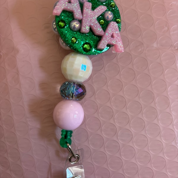 AKA Badge Reel #3, Alpha Kappa Alpha, AKA Nurse, Sorority Gift, Pink ...