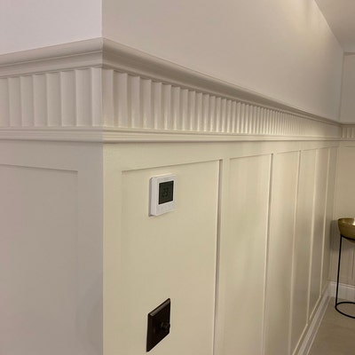 Reeded Wall Panels Ribbed Wall Decor DIY Panelling Strips Black MDF ...