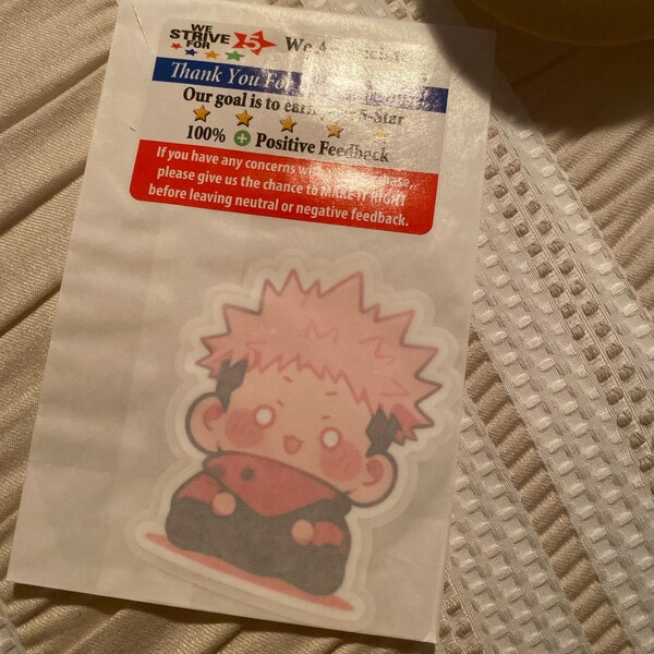 Chibi Anime Die-cut Sticker Vibrant Colors, Glossy Finish, Laminated ...