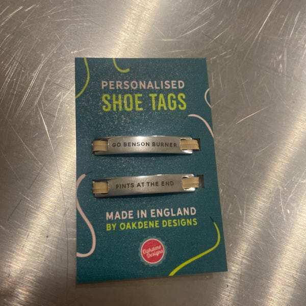 Personalised Metal Shoe Tags - Etsy