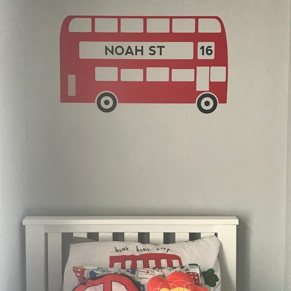 Personalised Bus Wall Sticker Decal - Etsy