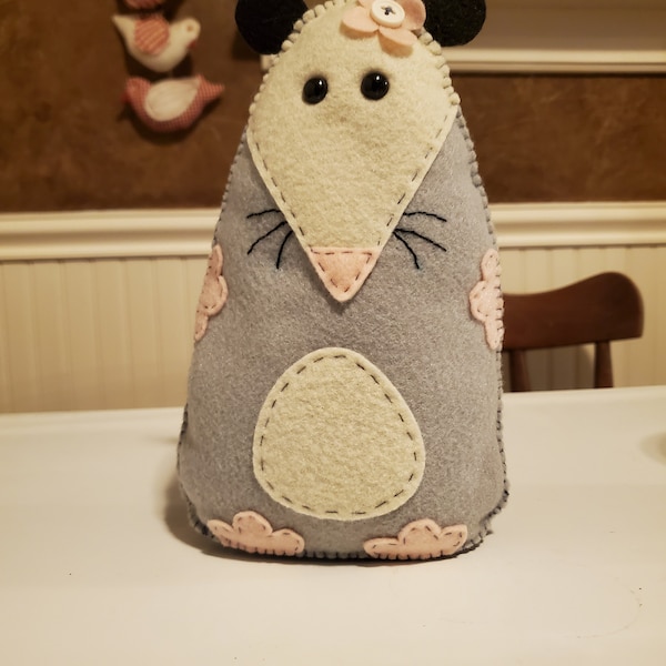 Felt Possum Sewing Pattern: Easy Plush Opossum Stuffie (PDF SVG) - Etsy