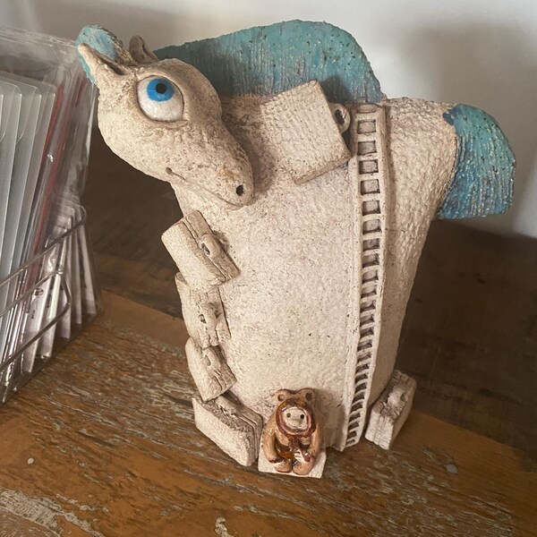 Ceramic Art Diorama With Small Village, Miniature, Ceramic Picture, 3D ...