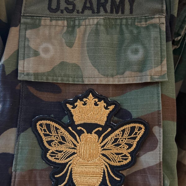 Queen Bee Embroidered Patch - Etsy