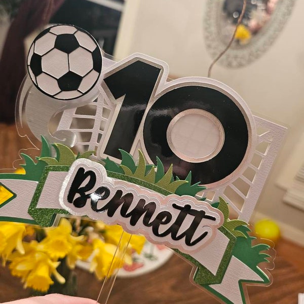 Soccer Cake Topper for Soccer Birthday, Sports Cake Topper, Soccer Gift ...