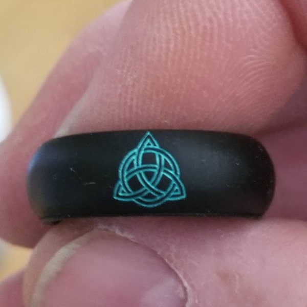 Personalized Engraved Silicone Ring 8MM - Wedding Band for Men and ...