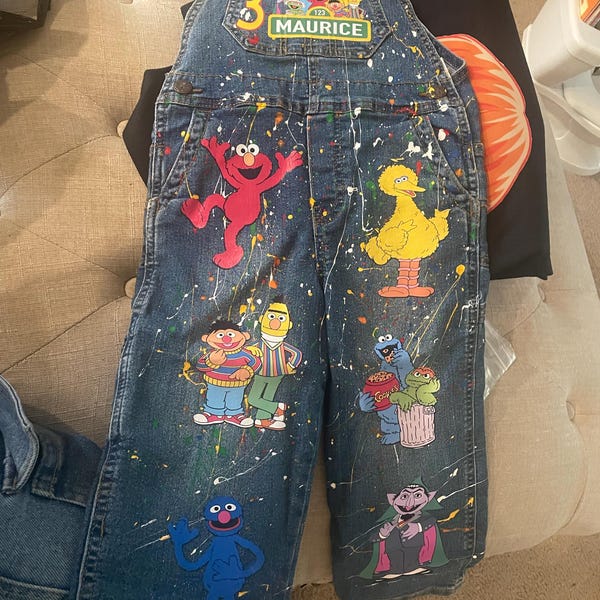 Elmo Overalls, Overalls Birthday Outfit, Custom Overalls, Sesame Street ...