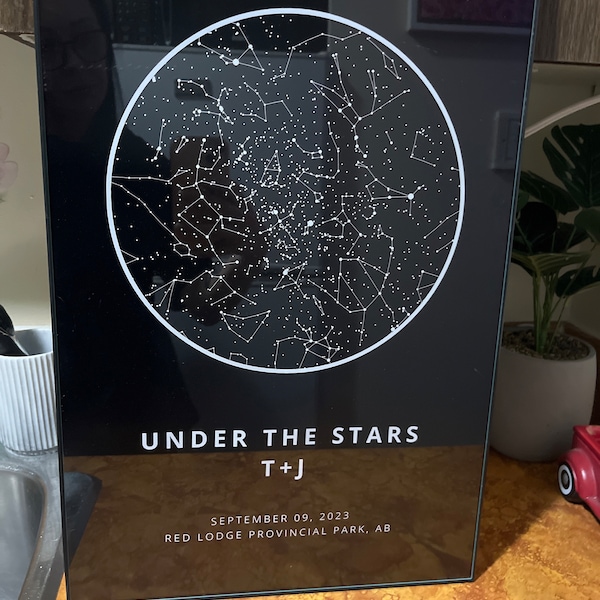 Custom Star Map Print Personalized Gift for Her | Constellation Map ...