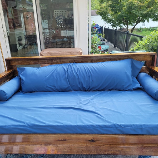 Sunbrella Twin Outdoor Mattress Cover Set – With Back Pillow & Bolsters ...