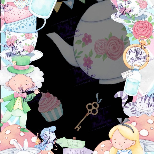 Alice in Wonderland Watercolor Clipart, Queens Croquet Ground, Alice ...