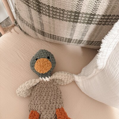 Mallard Duck Snuggler Lovey, Duck Nursery Decor, Baby Snuggle Animal ...