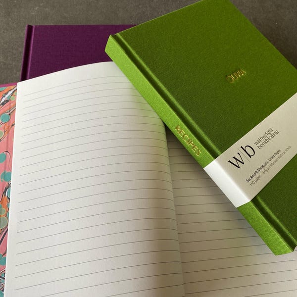 Personalised Notebook Foil-blocked in Gold - Handbound in 10 Coloured ...