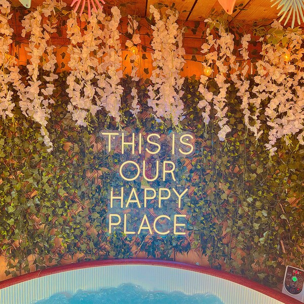 This is Our Happy Place Neon Sign ,custom Neon Signs for Bar - Etsy