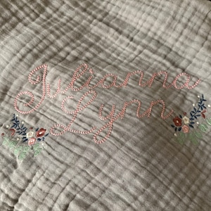 Personalized Embroidered Baby Receiving Blanket, Baby Blanket With Name ...