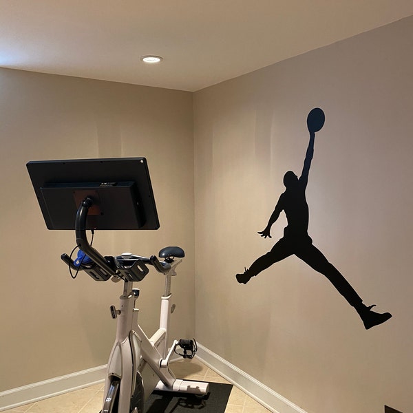 Michael Jordan Wall Decal - Jumpman Decal - Basketball Wall Decal ...