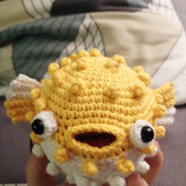 Pufferfish Crochet Pattern PDF, Amigurumi Fish Toy Tutorial, Sea Animal ...
