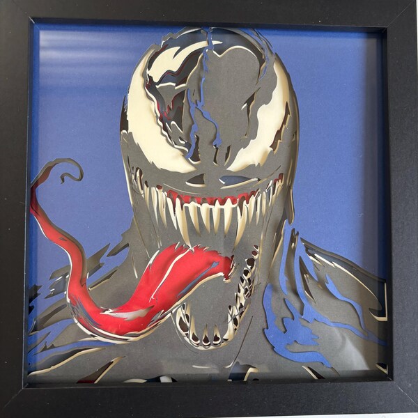 Ve Nom Comics 3D Shadow Box SVG: Layered Cricut Files - Etsy