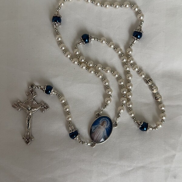 Personalized Rosary Custom Rosary Baptism Rosary First Communion Rosary ...