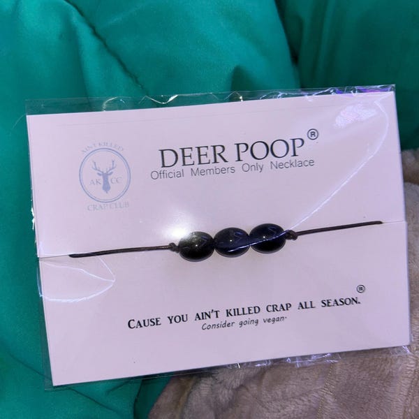 Deer Poop Necklace Gag Gift Hunter Gift, Funny Hunter Gift - Etsy