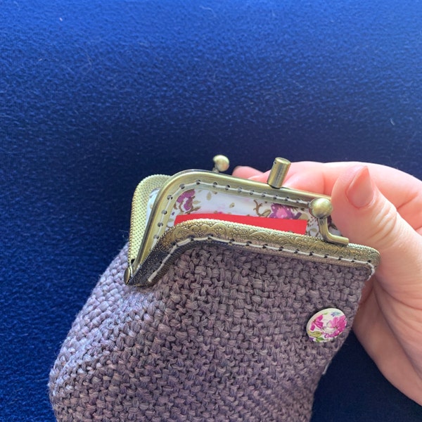 Double Kiss Lock Purse, Personalized Women Gift, Kiss Lock Coin Purse ...