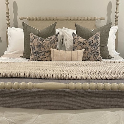 King Bed Pillow Set of 3 Bed Throw Pillow Set Floral Bed - Etsy