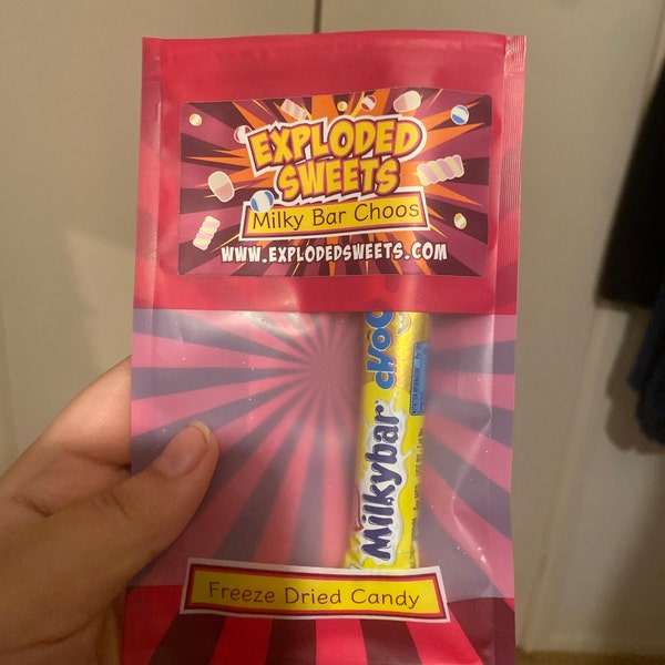 Refreshing Choos Strawberry Exploded Sweets Freeze Dried Candy UK Tasty ...