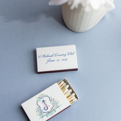 Full Color Matchboxes, Monogrammed Custom Matches, Full Color Wedding ...