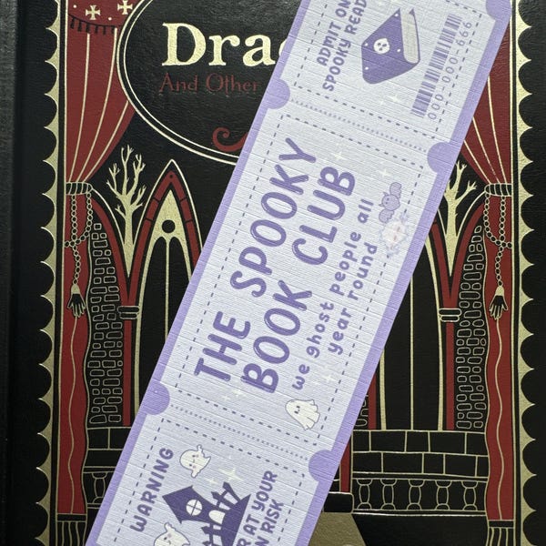 Spooky Book Club | Halloween Bookmark | Autumnal Bookmark | Horror ...