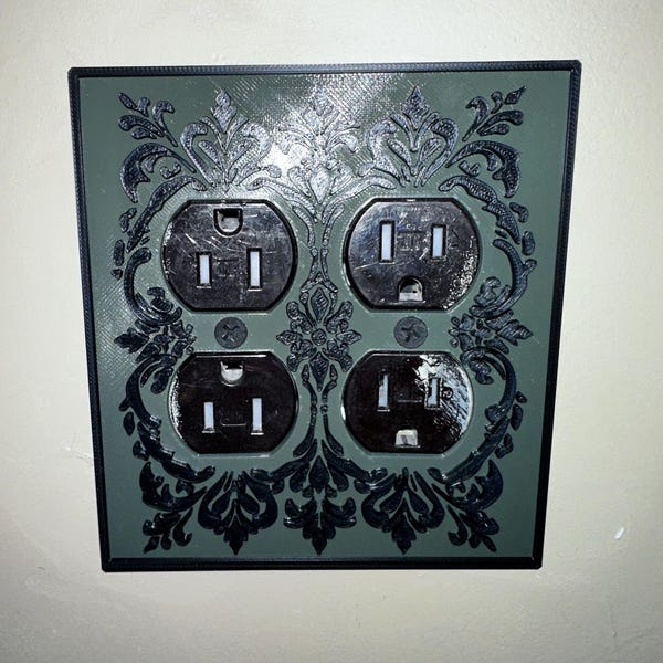Victorian Scroll Filigree Light Switch Cover - Custom Colors - Single 1 ...