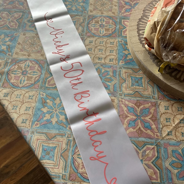 Custom Personalised Birthday Sash- Milestone Sash - Etsy