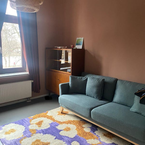 Pink Psychedelic Area Rug, Abstract Animal Print, Green Dopamine Home ...