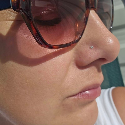 925 Sterling Silver Pin L Shape Butterfly Small Butterfly Nose Stud ...