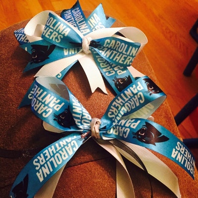7/8 NFL Carolina Panthers Ribbon, 9 Foot Spool, Licensed NFL Offray ...