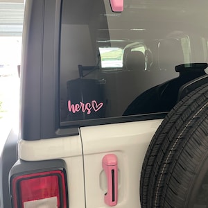 Hers Driven by a Girl Truck Girl Hers NOT HIS Decal Female Driven Lady ...