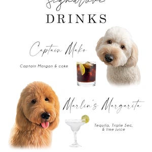 Dog Signature Drink Sign Dog Custom Drink Dog Signature Cocktail Custom ...
