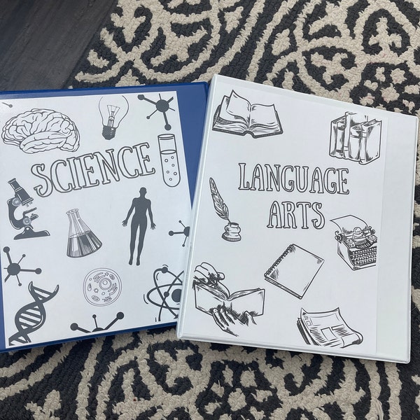 LANGUAGE ARTS Binder Cover Printable / Letter Size / School Binder ...