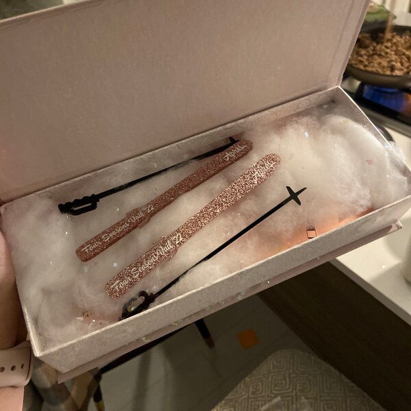 Personalized Skis and Poles Stir Sticks - 8 PIECES // Aprés Ski, Winter ...