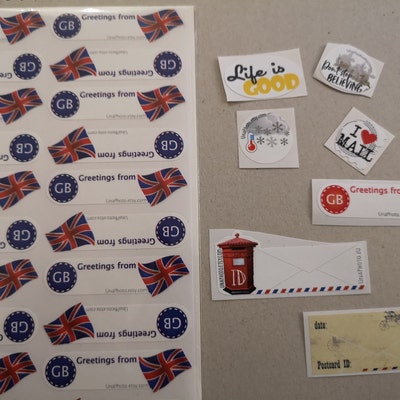 Greetings From Sticker Postcard ID Flag Sticker for Postcrossing. Any ...