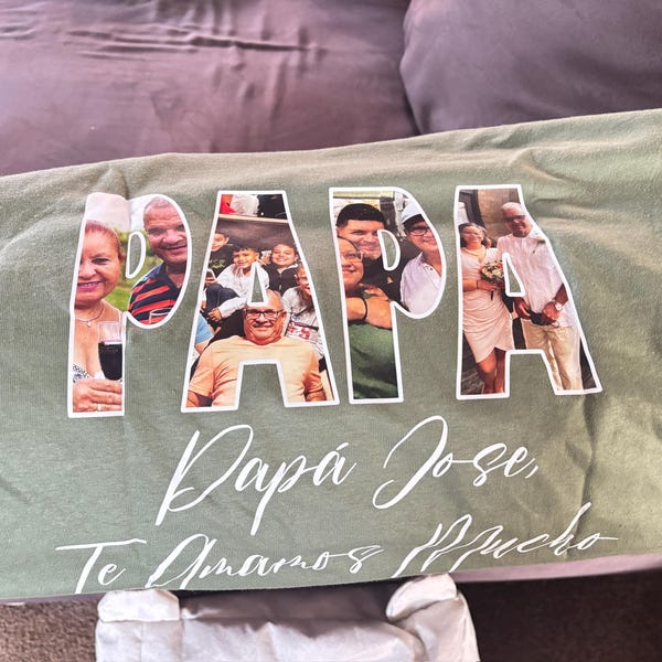 Custom Dad Shirt,papa Photo Shirt,customized FATHER Day Gift ...