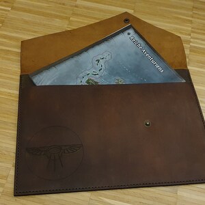 100% Handmade Engraved Leather Folder Organizer, Personalized Leather ...