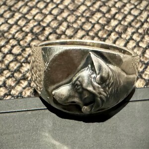 Sterling Silver Angry Wolf Signet Ring, Ring Wolf Head, Wolf Head Ring ...