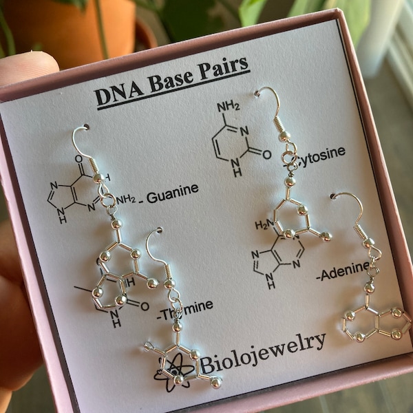 Biolojewelry Mini BFF DNA Base Pair Necklaces Guanine & Cytosine ...
