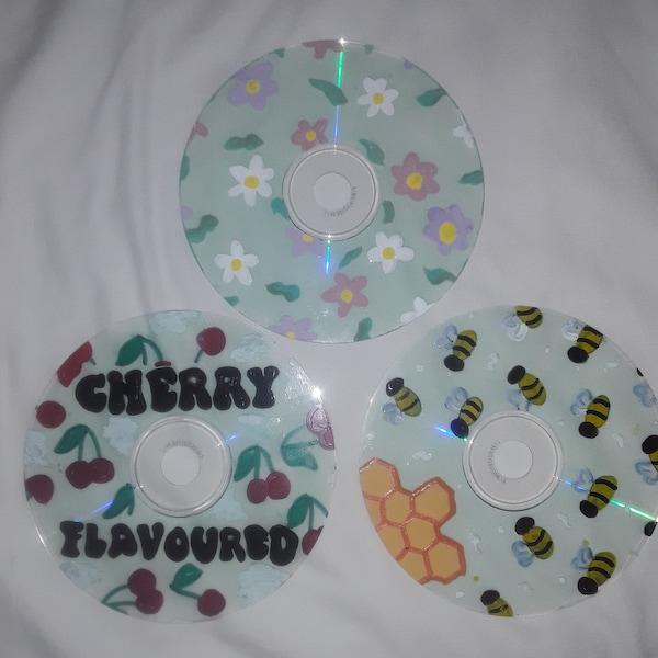 Custom Hand Painted CD Room Decor~transparent Indie Aesthetic Wall ...
