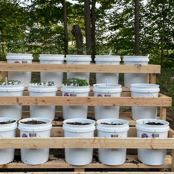 5-gallon Bucket DIY Garden Stand (6 Buckets) | PDF Download - Etsy