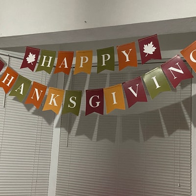 Happy Thanksgiving Printable PDF Banner,fall Banner,printable ...