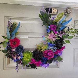 Intention Set Lg Mushroom Wreath/ With Spell-jar/ Crystals and - Etsy