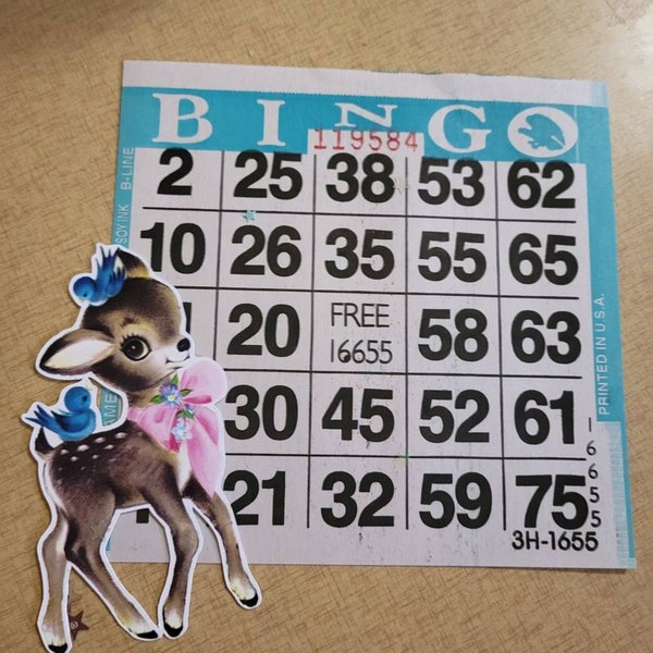 Blue Bingo Cards - Set of 10, Junk Journal Ephemera - Etsy