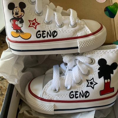 Personalized Mickey Mouse High Top Converse, Many Sizes and Colors ...