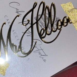 MINI Cake Alphabet Casual Letters Cake Craft Stencil Number Cake ...